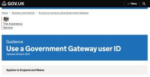 How do I Find my Government Gateway User Id and Password?