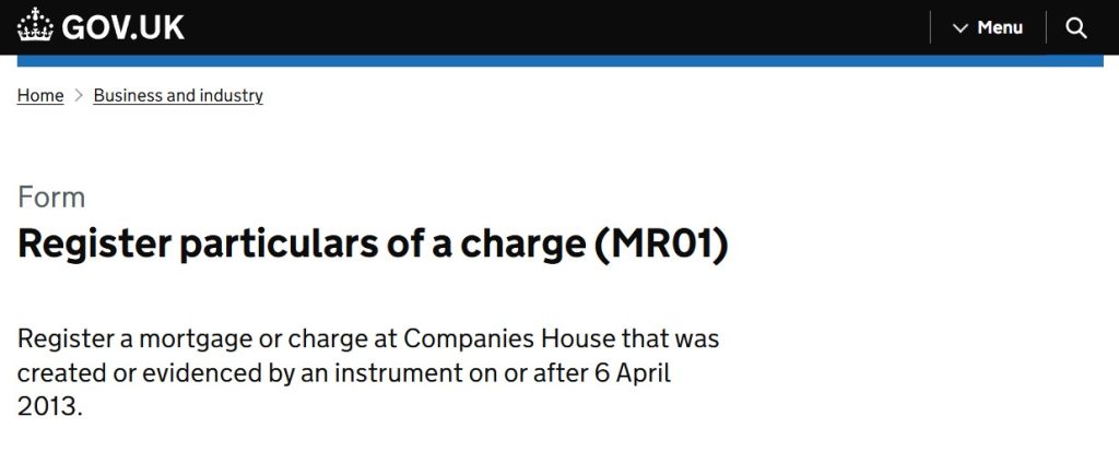 Why would a Company Register a Charge with Companies House?